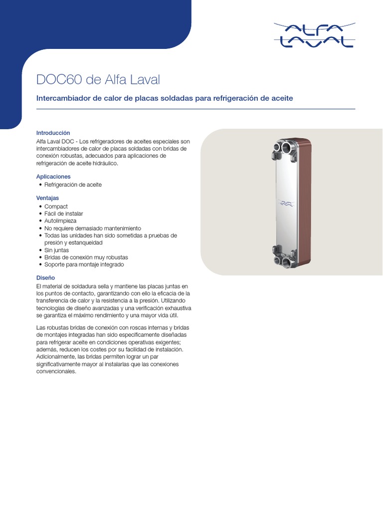 Placa Alfa-Laval-Doc60-Product-Leaflet-Es | PDF