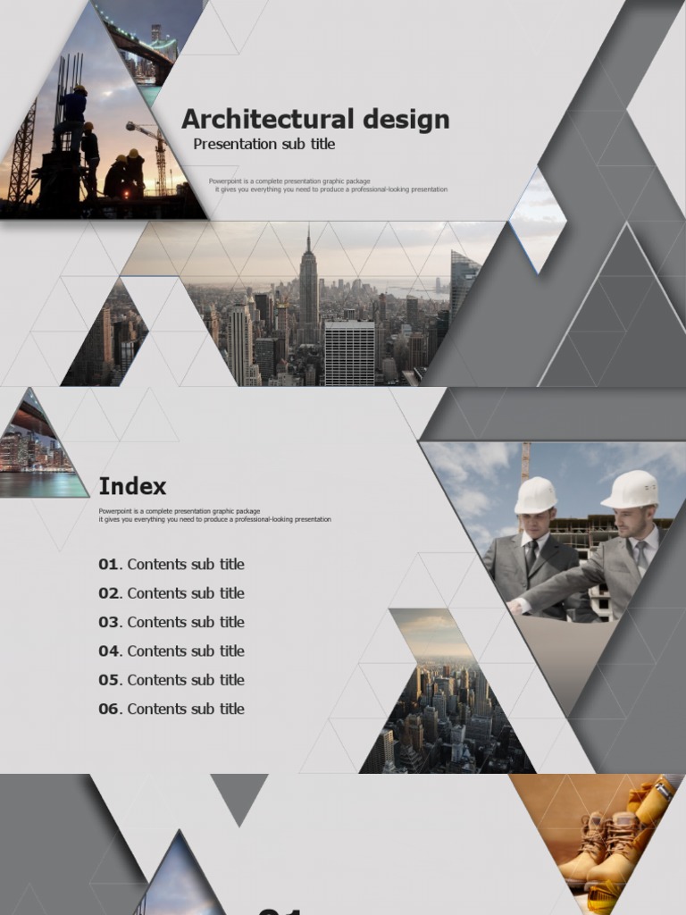 Creative Triangular Layout Construction PPT Templates | PDF | Microsoft ...
