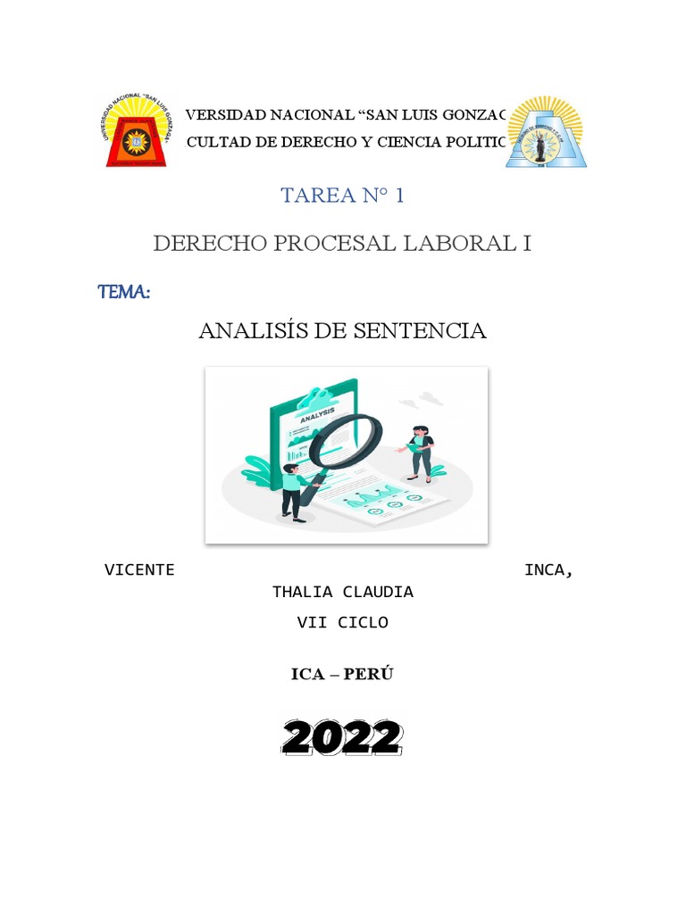 Análisis de Sentencia | PDF | Derecho laboral | Sentencia (ley) Análisis de Sentencia | PDF | Derecho laboral | Sentencia (ley)