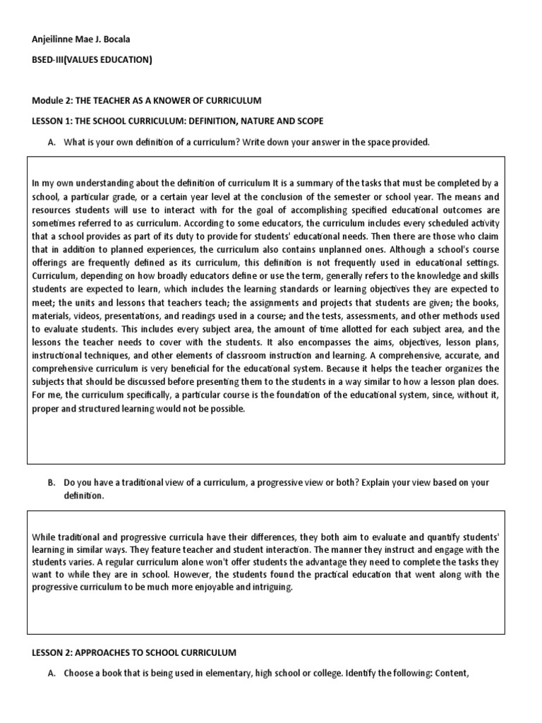 Chapter Assessment Module 2 Lesson 3 and Lesson 4 | PDF