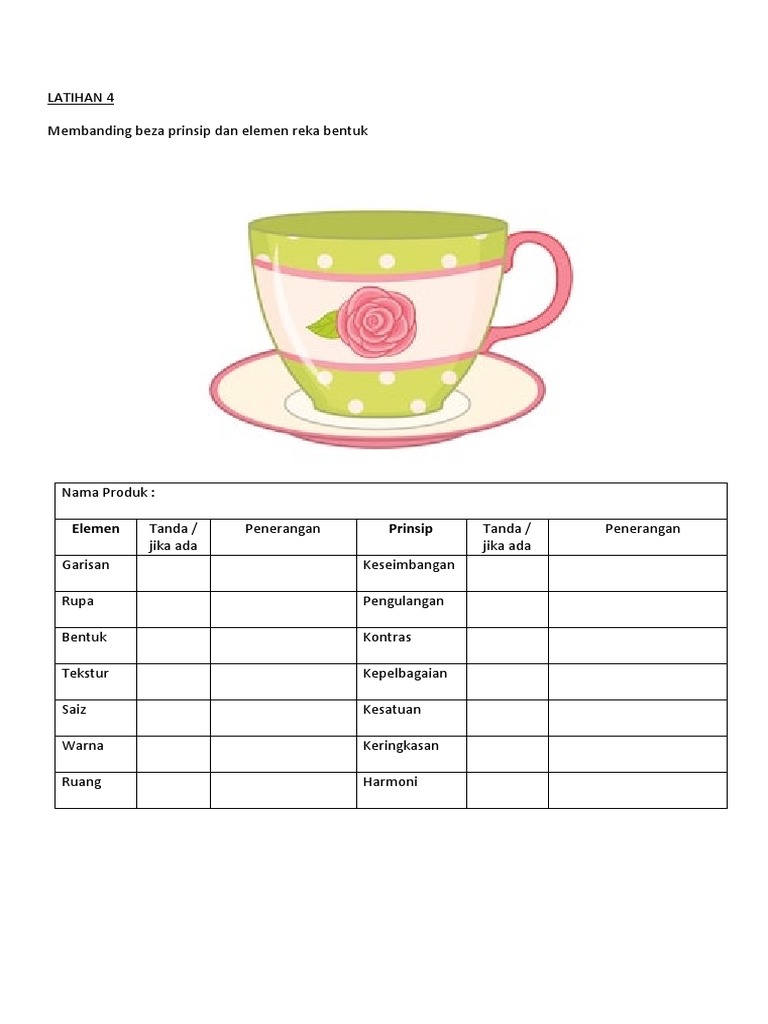 Latihan 4 Membanding Beza Elemen:prinsip | PDF