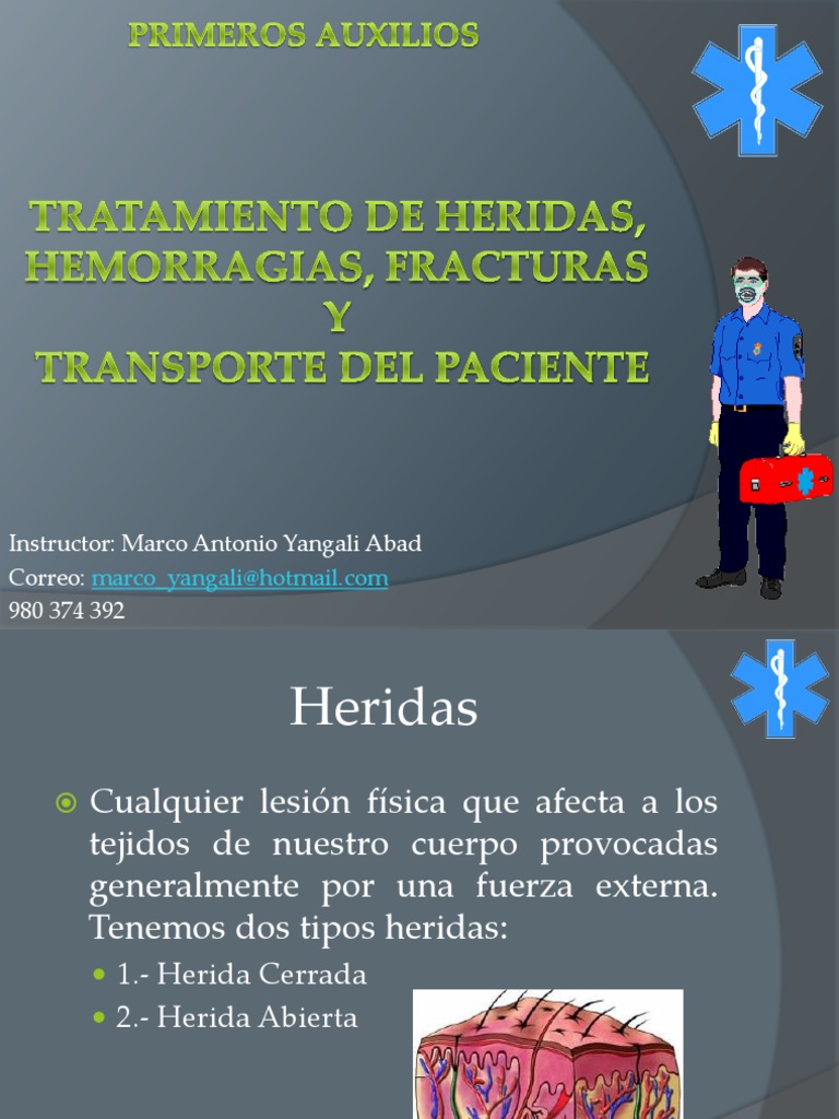 Primeros Auxilios T4 Heridas Hemorragias Fracturas | PDF