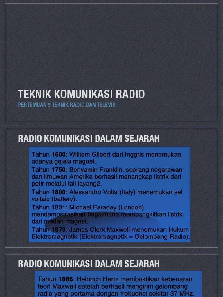 Pertemuan 5 Teknik Radio Dan Televisi | PDF