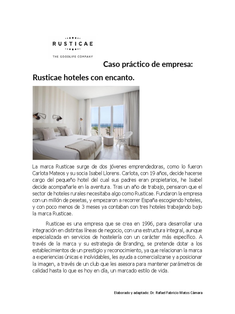 Caso Práctico de Empresa Rusticae | PDF