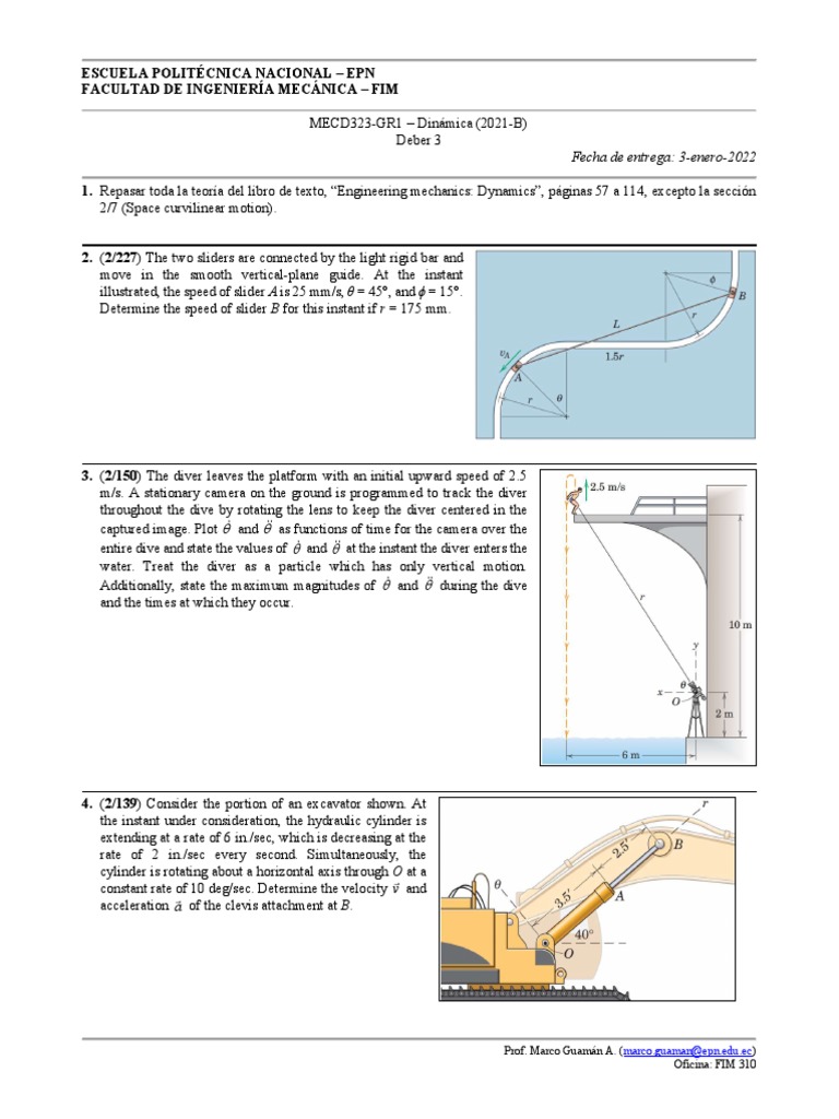 2021B MECD323 Deber3 | Download Free PDF | Acceleration | Classical Mechanics