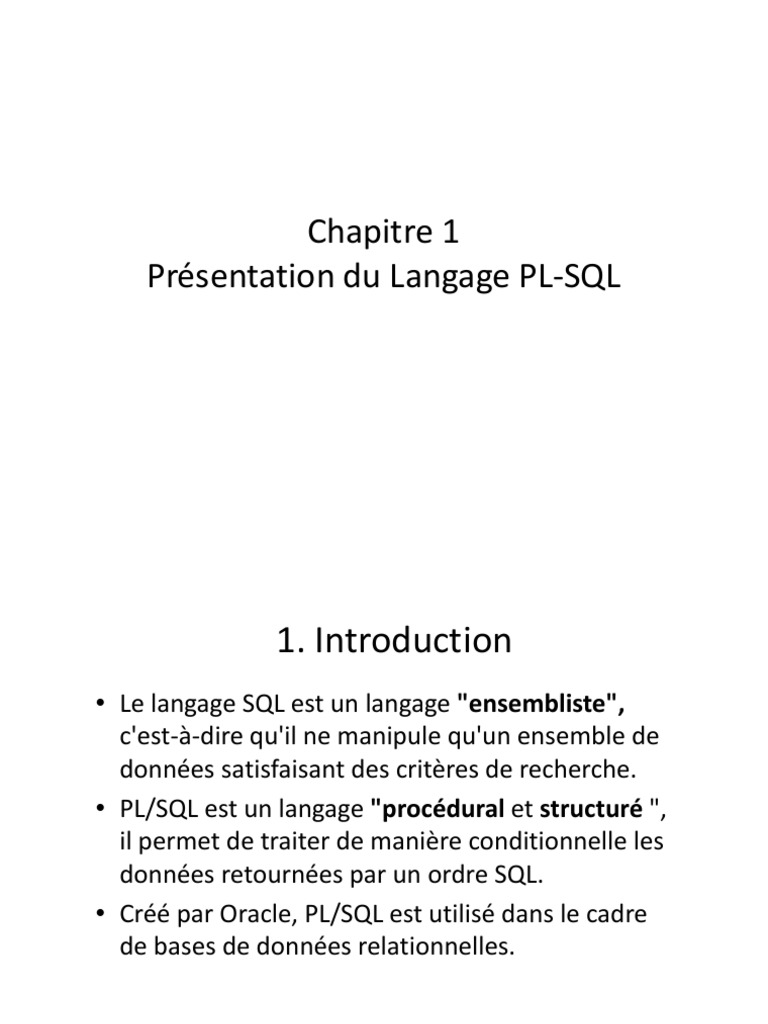 Chap 1 | PDF | PL/SQL | SQL