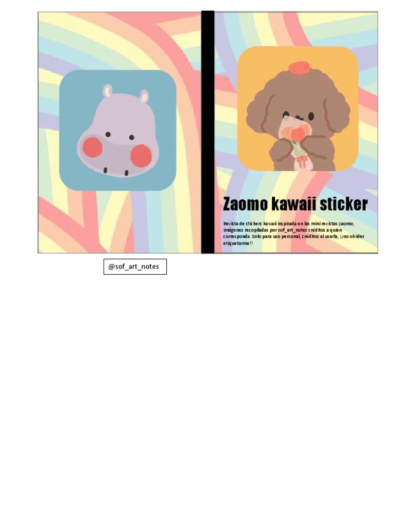 Revista Inzpirada en Revista Zaomo Version Kawaii by Sof - Art - Notes ...