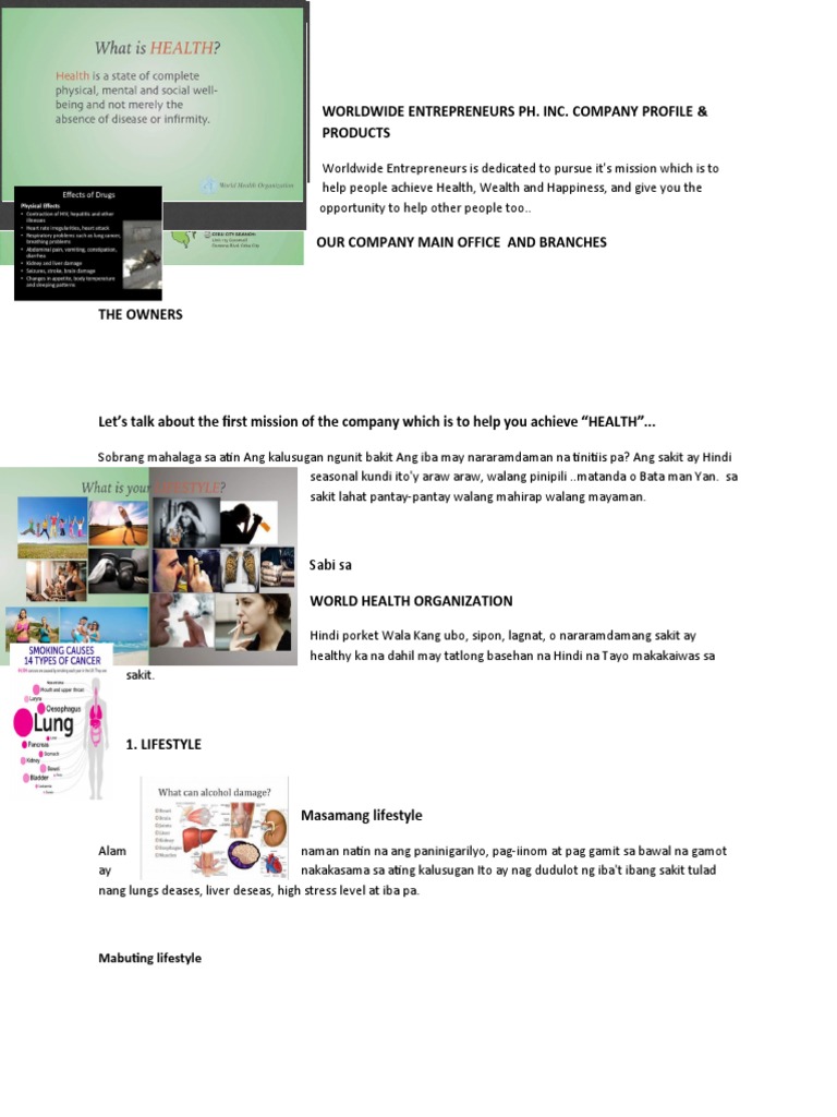 Worldwide Entrepreneur Business Presentation | PDF | Medical Specialties | Health Sciences