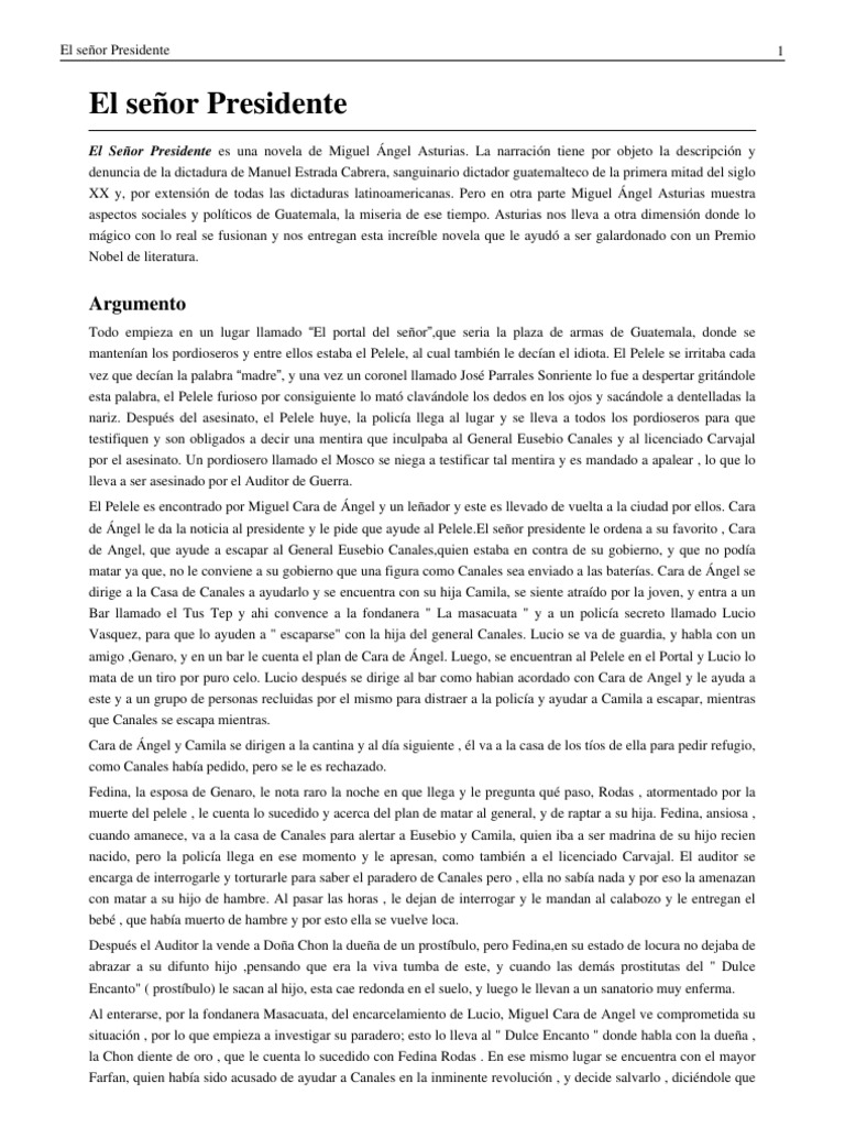 El Señor Presidente | PDF