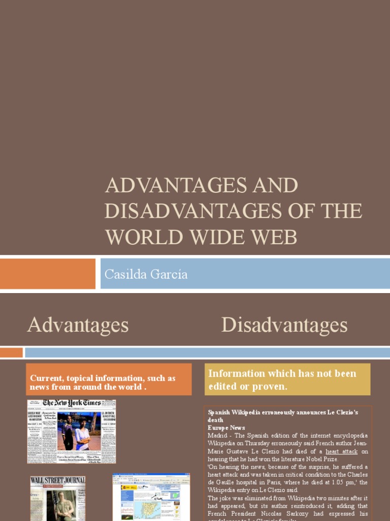 Advantages and Disadvantages of The World Wide Web1 | PDF | Wikipedia ...