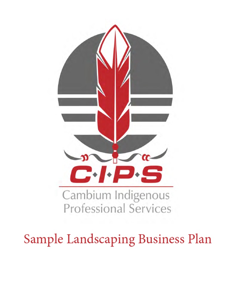 Cips Sample Landscaping Business Plan | Download Free PDF | Employment ...