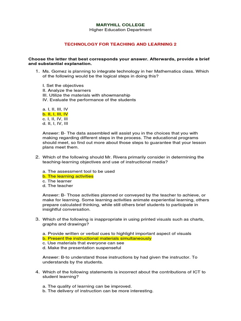 Bocala, ANjeilinne MAe-TTL2 Part II | PDF | Educational Technology | Learning