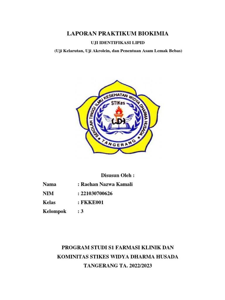 Laprak Biokimia Lipid | PDF