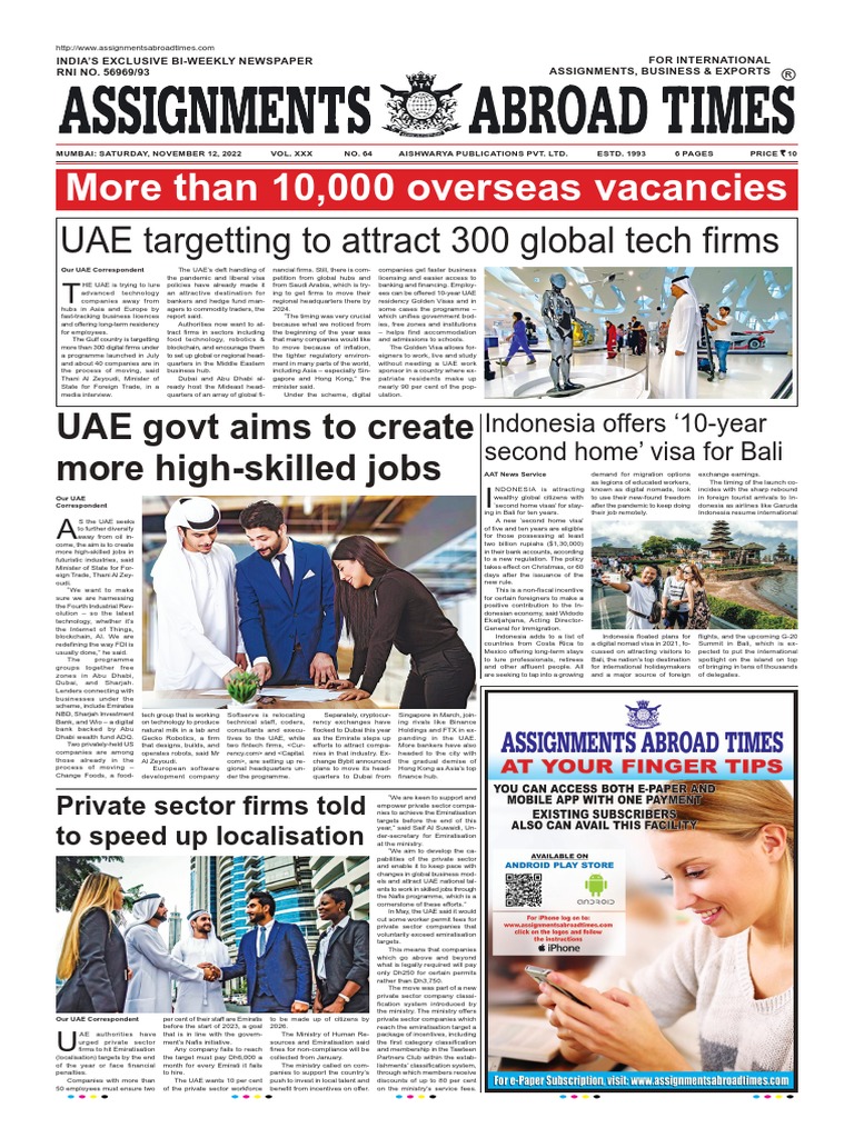Overseas Assignment 12 Nov | PDF | United Arab Emirates | Dubai