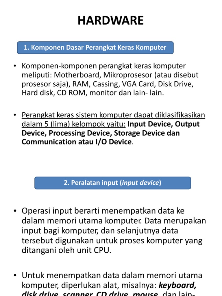 Perangkat Keras | PDF
