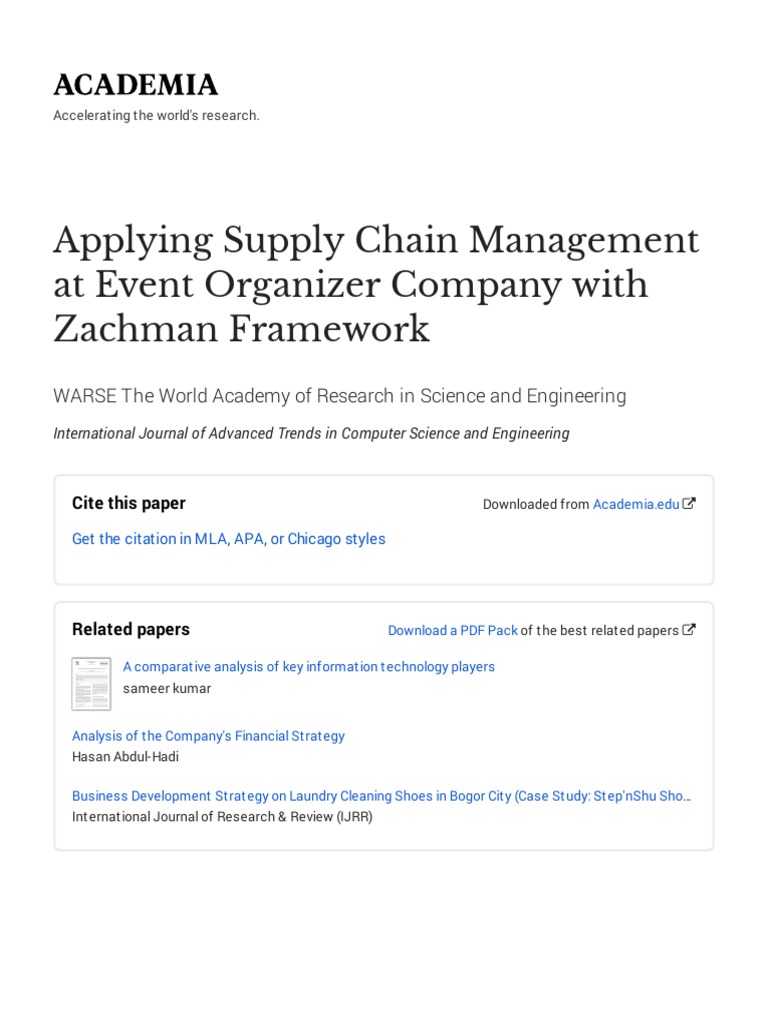 Ijatcse091052021 With Cover Page v2 | PDF | Swot Analysis | Supply Chain