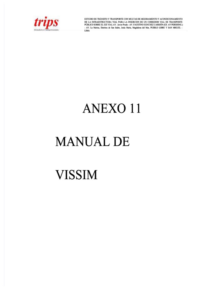 PDF Manual Vissim 10 Part 1 Compress | PDF | Simulación | Transporte