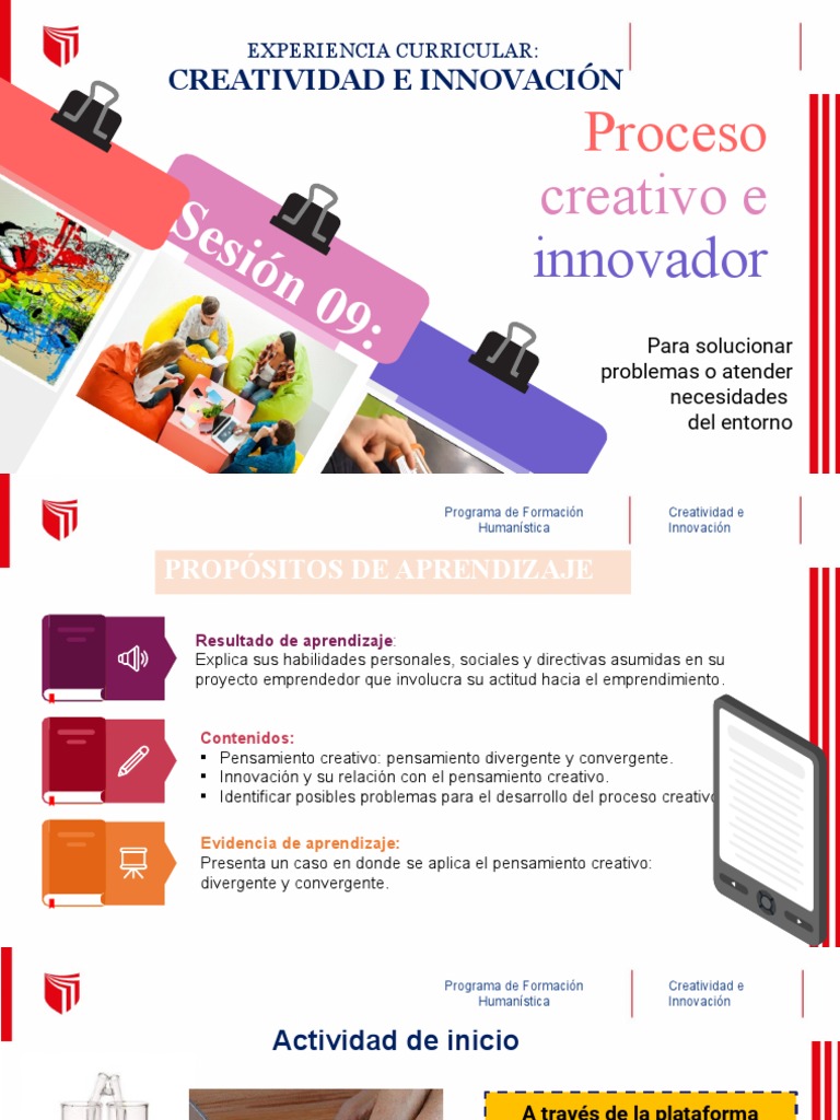 SESION 09 - Proceso Creativo e Innovador | PDF