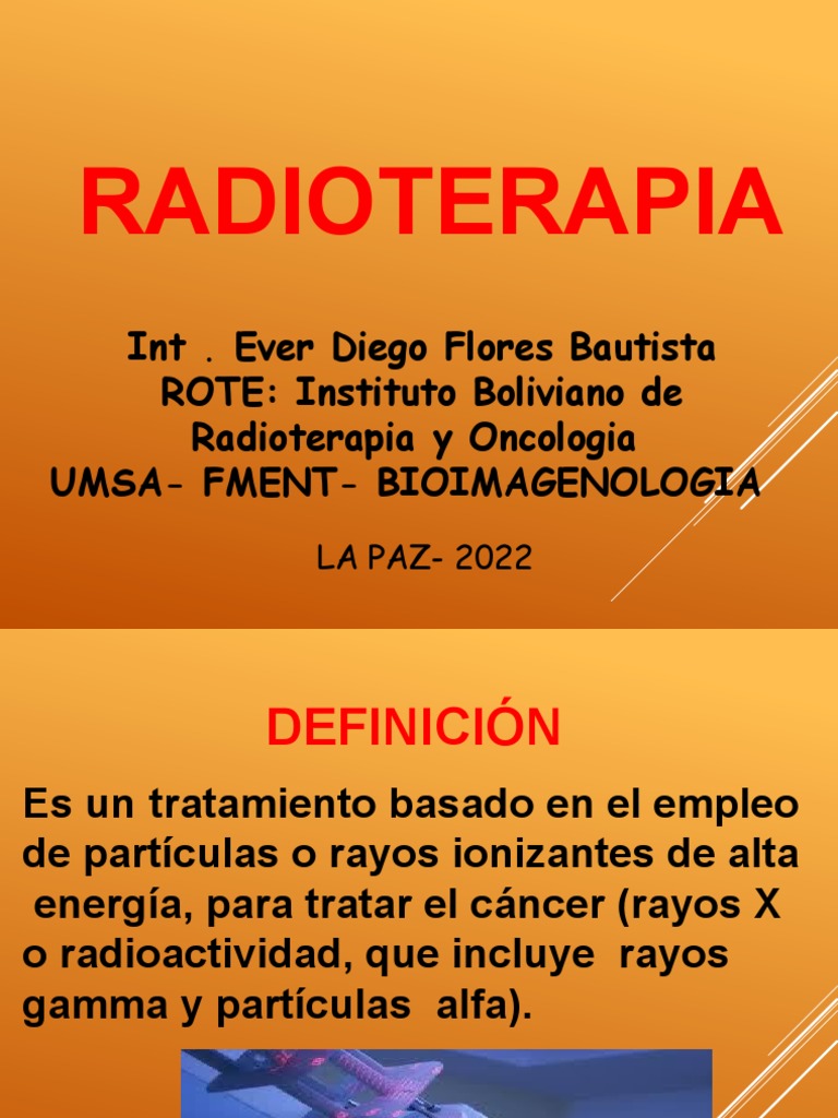 RADIOTERAPIA | PDF | Terapia de radiación | Cáncer