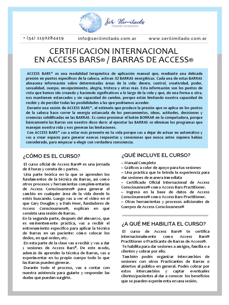 Access Bars Info CLASES | PDF