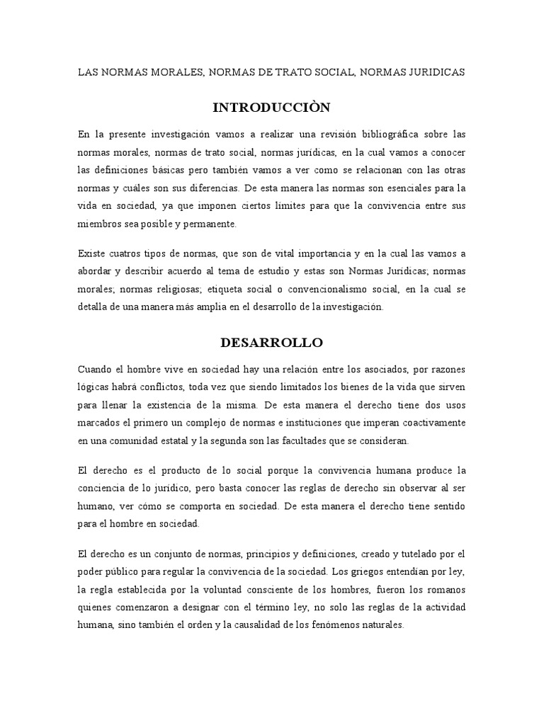 Las Normas Morales | PDF | Moralidad | Sociedad