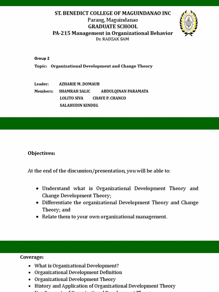 Change Theory | PDF