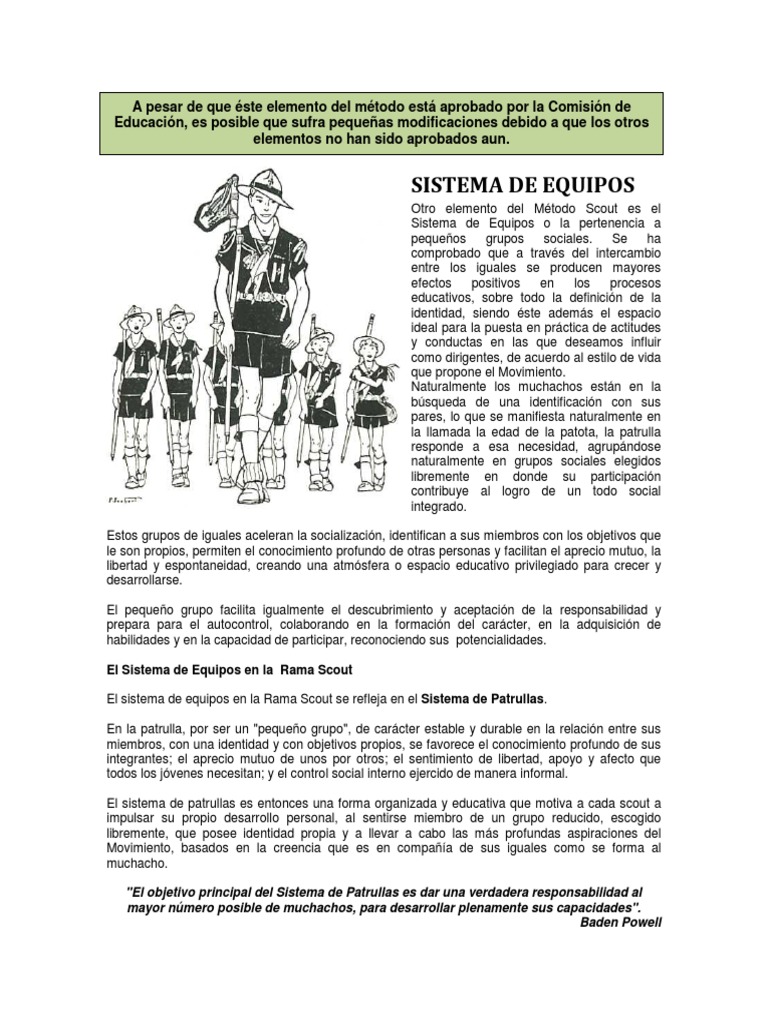 Rama Scout Sistema de Equipo | PDF