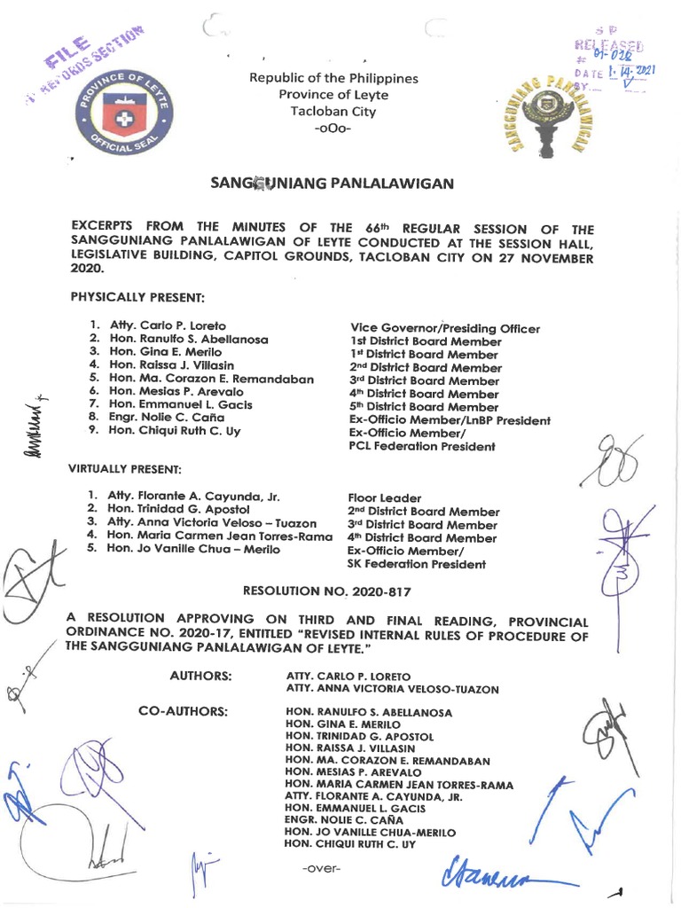 Revised Internal Rules of Procedure | PDF