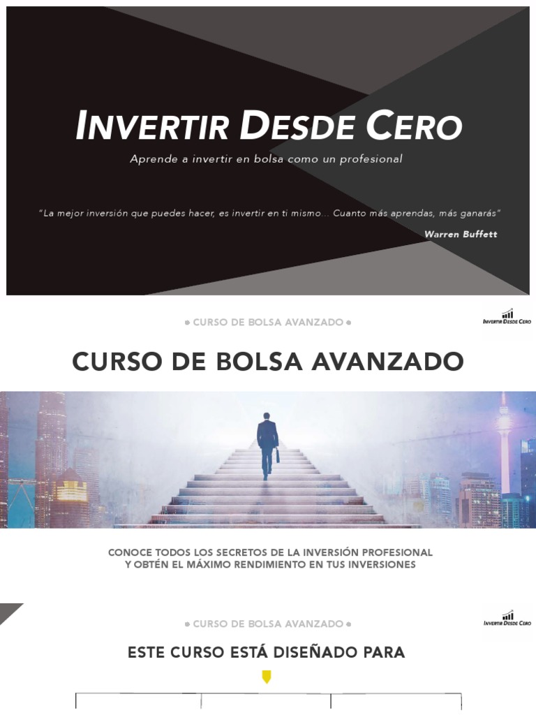 Presentacion Curso Invertir Desde Cero 1 | PDF | Bolsa | Inversiones