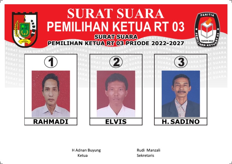 Pemilihan Ketua RT 03 2022 | PDF