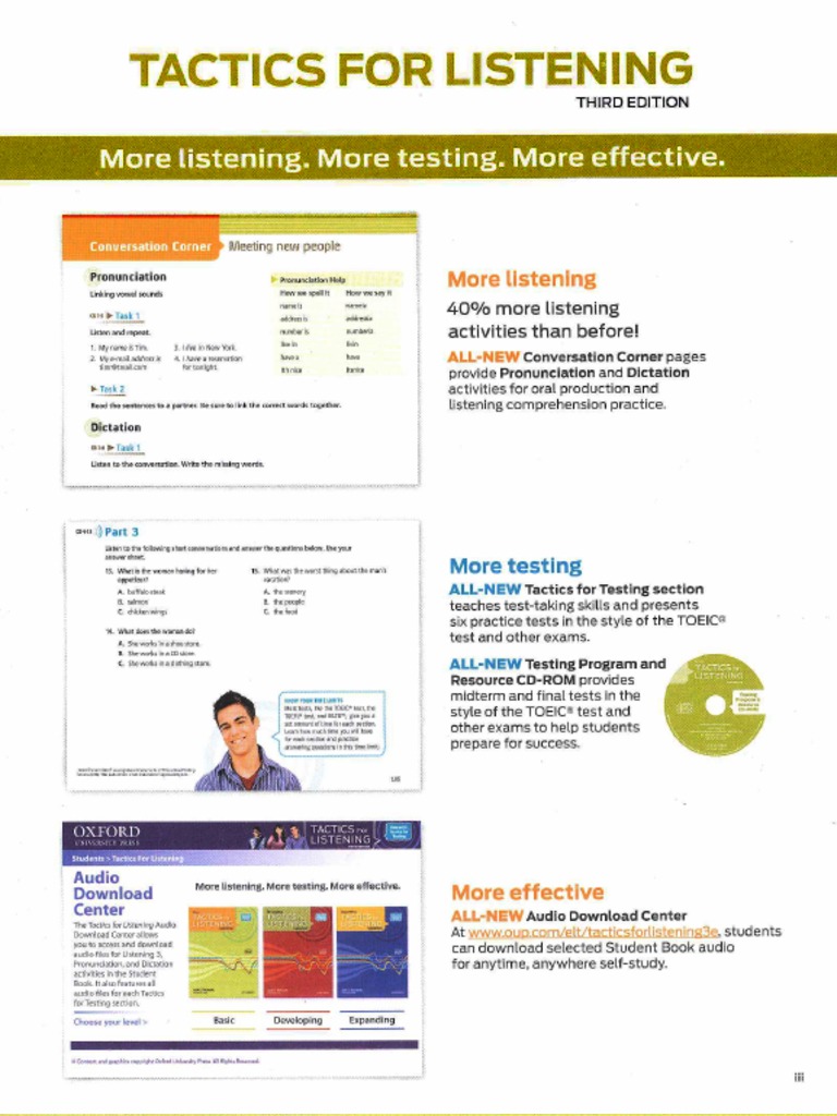 Sách Nghe A1 Lên A2 (Tactics For Listening - Basic) | PDF
