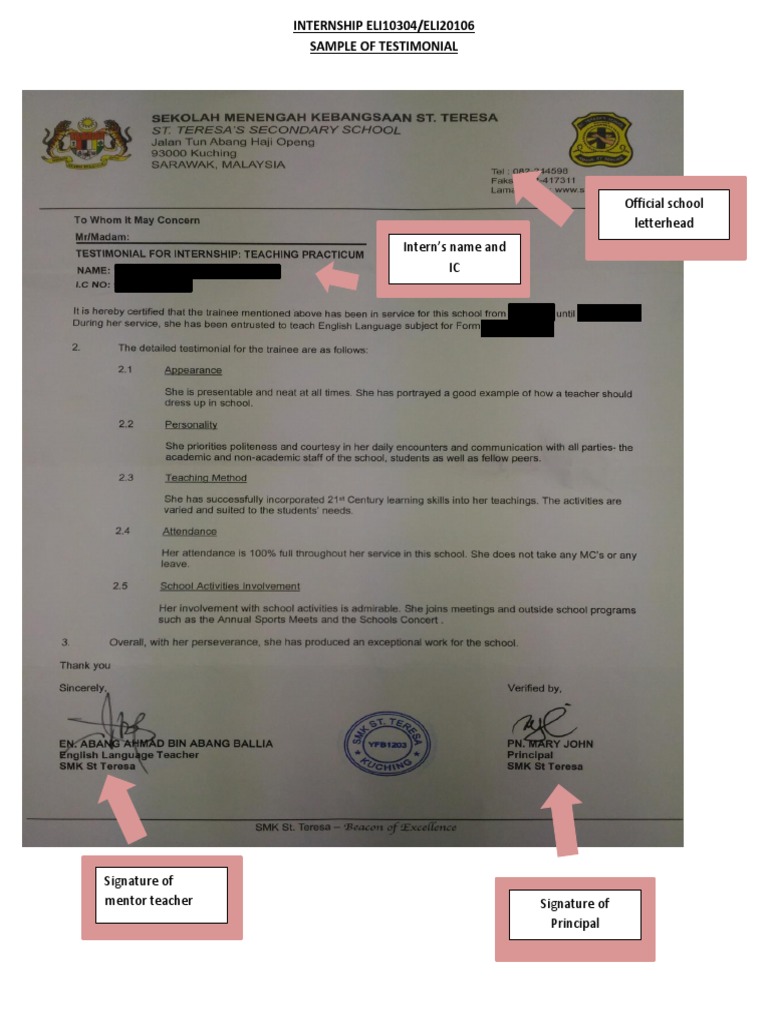 Sample of Testimonial | PDF