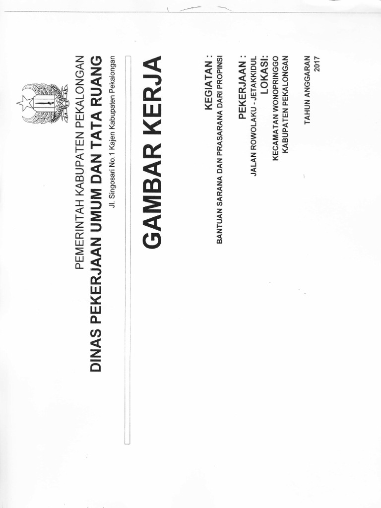 Gambar DED Jalan Rowolaku | PDF