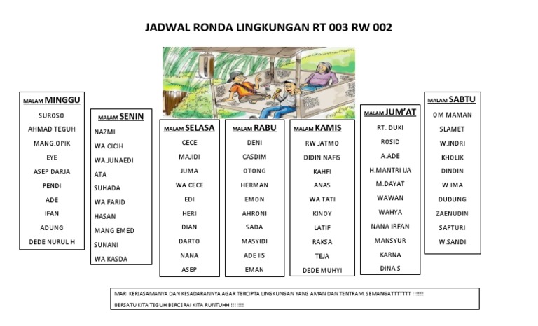 Jadwal Ronda RT 03 | PDF