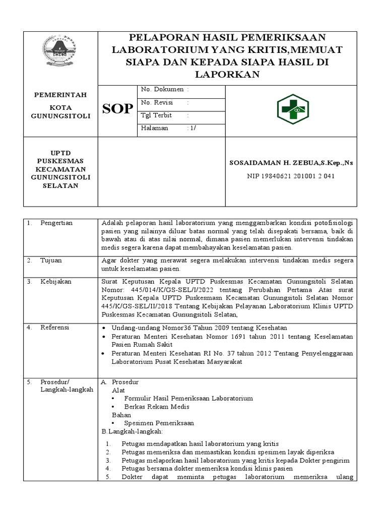 Sop Fix Pelaporan | PDF