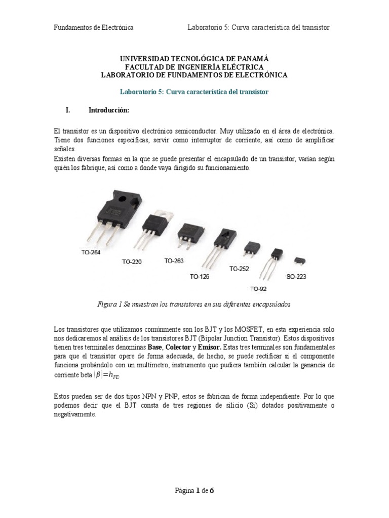 Curvas Características del Transistor BJT | PDF | Transistor ...
