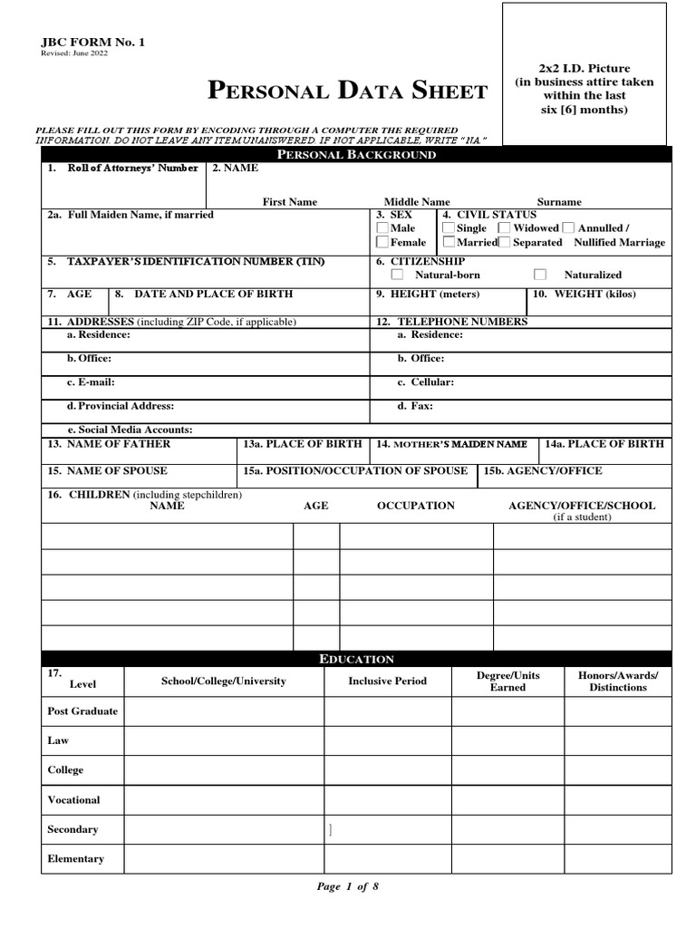 PDS-June 2022-Fillable | PDF
