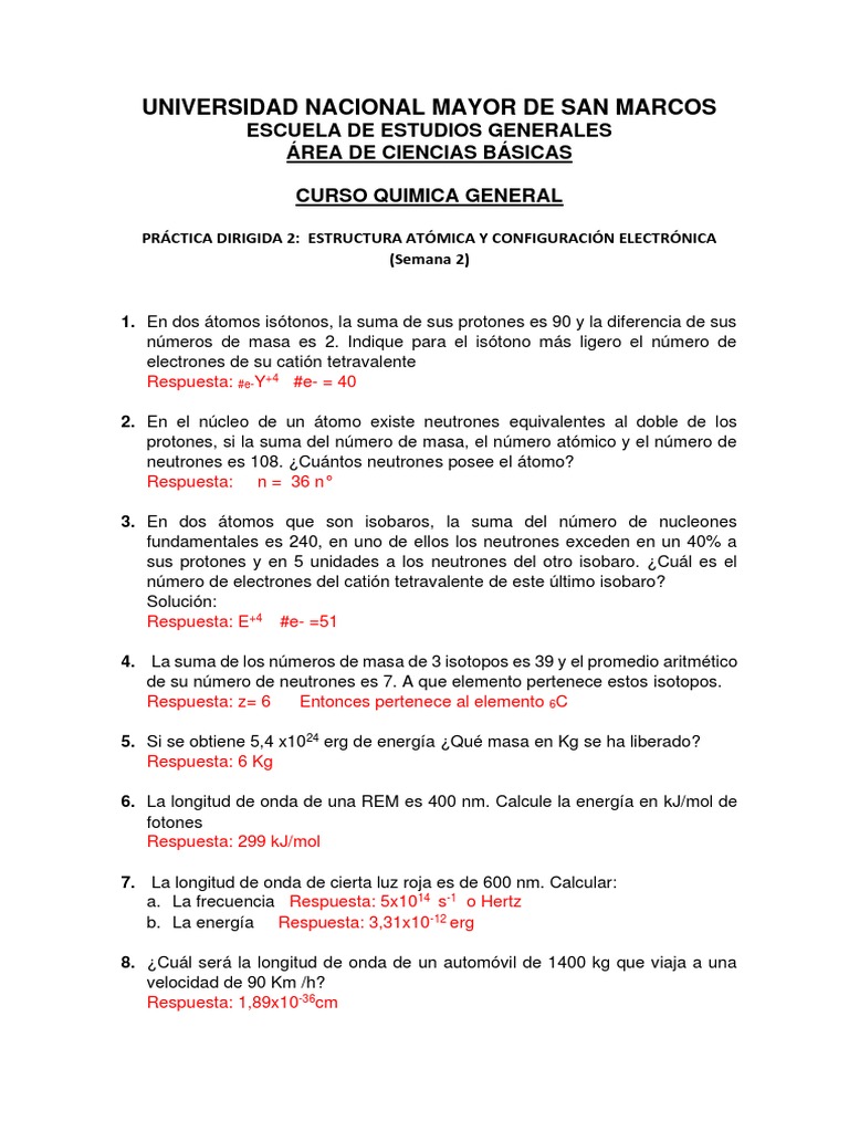 Pd2 Estructura Atómica Y Configuración Electrónica Pdf