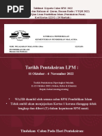 Taklimat Pentaksiran UTQH Dan Carta Alir 2022 | PDF