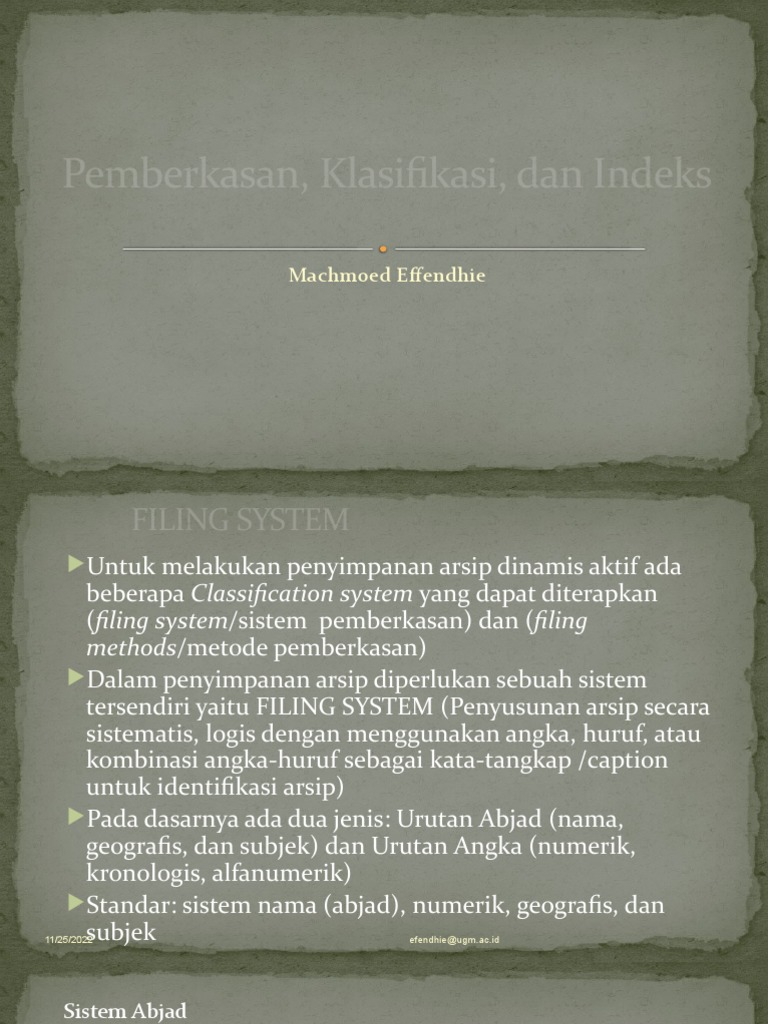Peng Kearsipan Pemberkasan, Klasifikasi, Inisiasi 3 1 | PDF