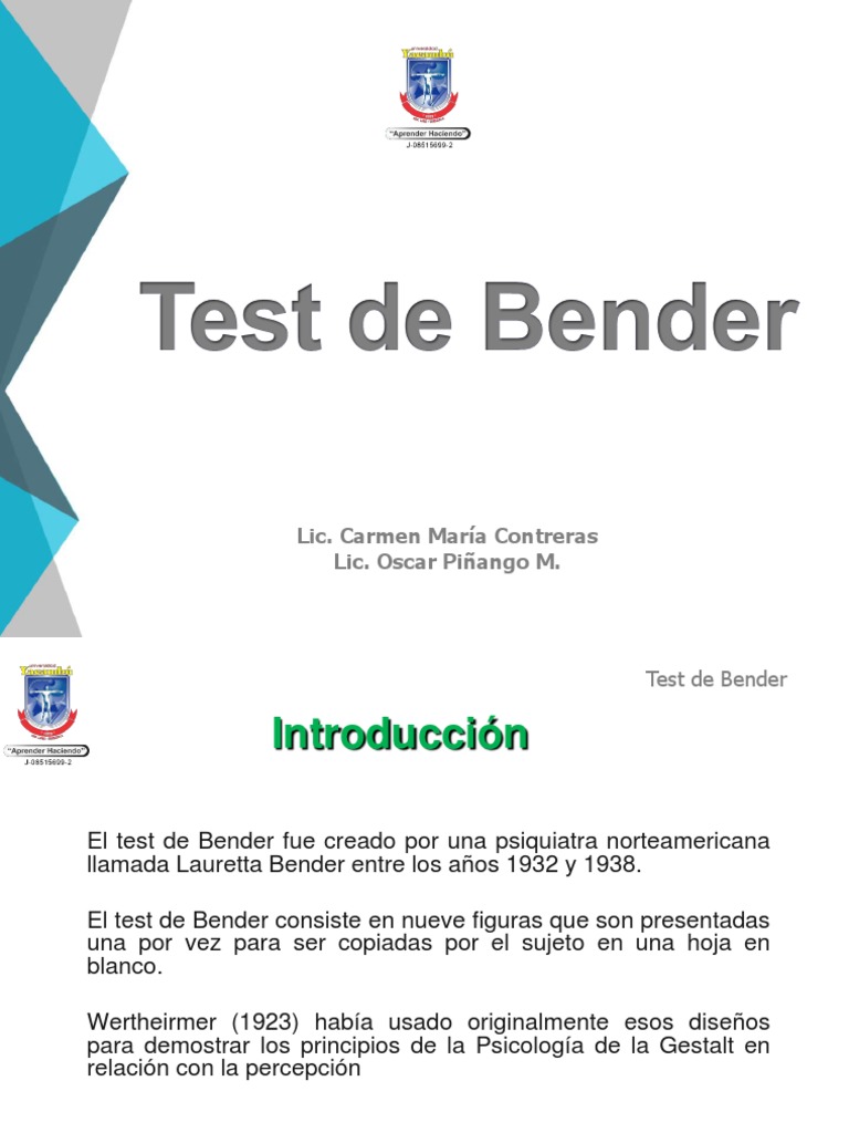 Test de Bender: Guía Completa y Errores | PDF