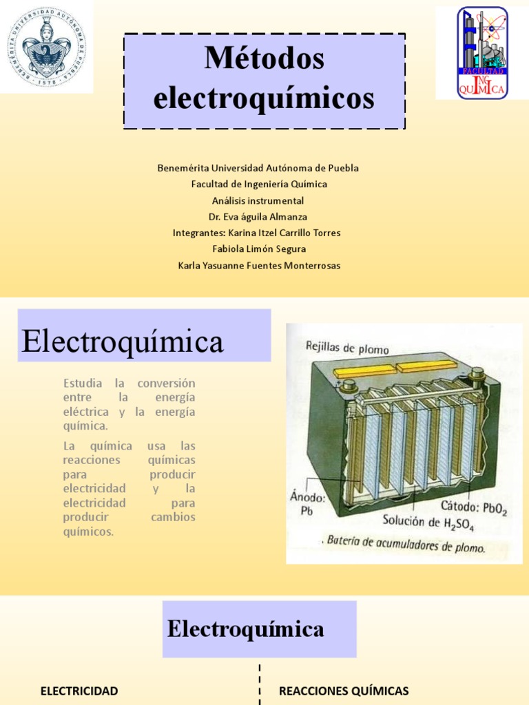Métodos Electroquímicos Presentación | PDF | Redox | Electroquímica