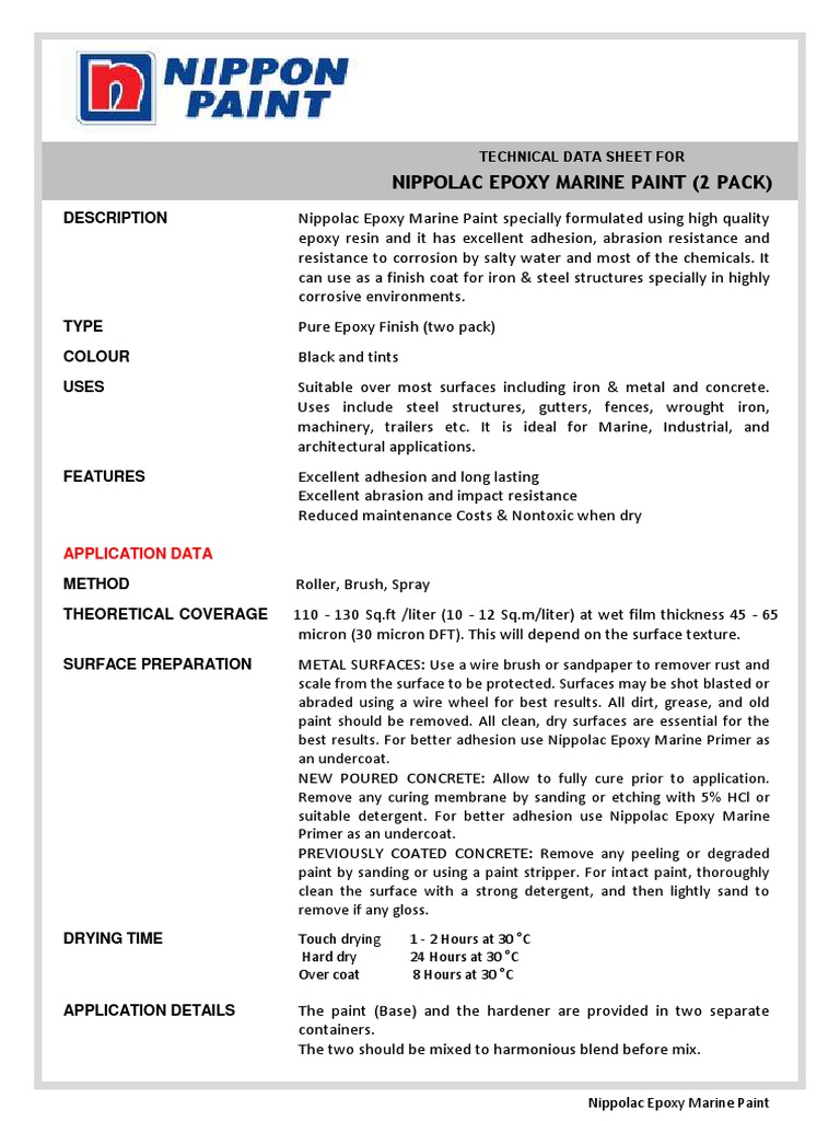 Epoxy Marine Paint | PDF | Paint | Epoxy