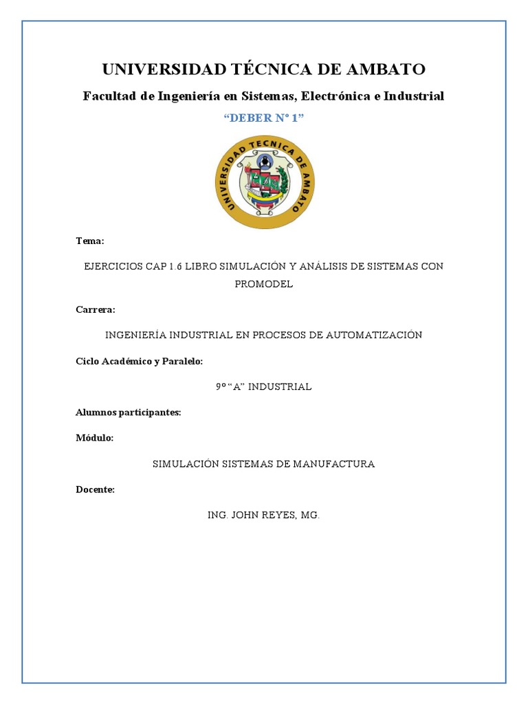 Deber 1 - Ejercicios Cap 1.6 | PDF | Almacén | Hospital