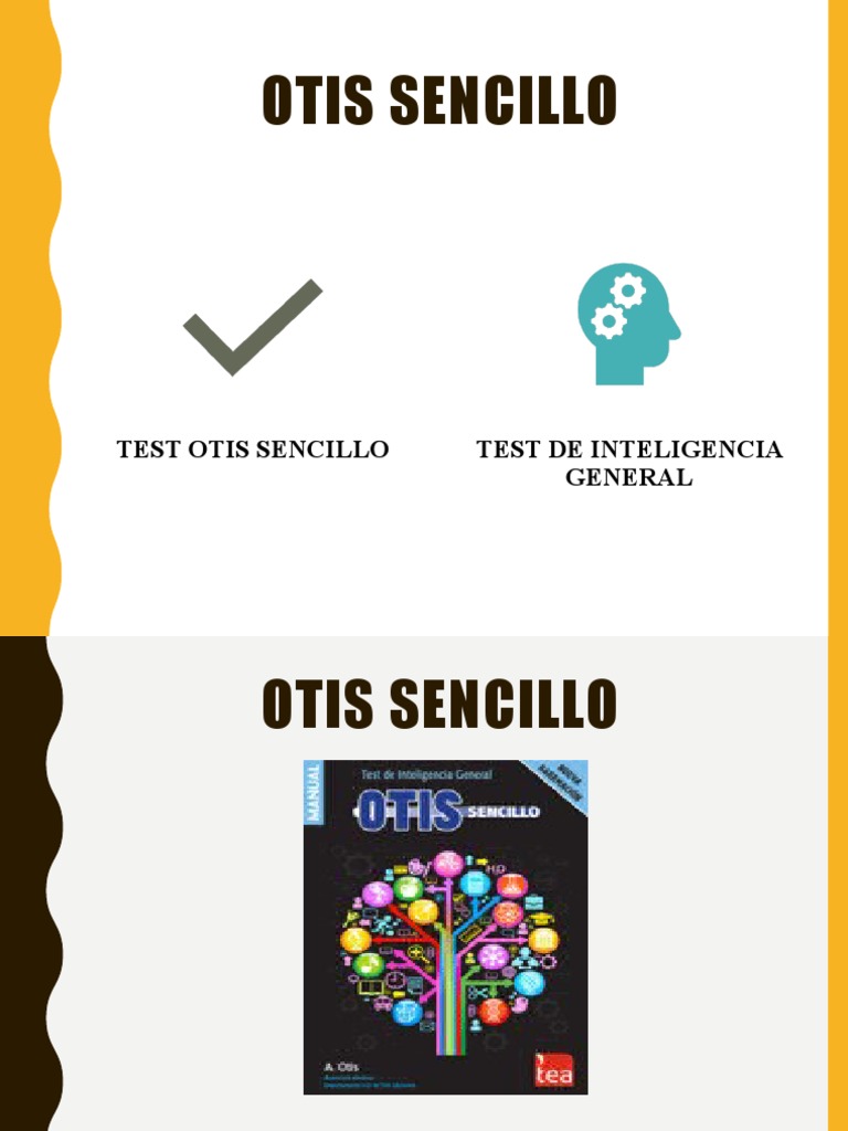 Test de Inteligencia General Otis Sencillo | PDF | Inteligencia | Cognición