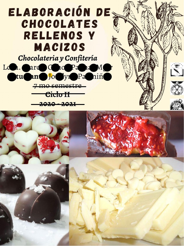 Infografía Elaboración de Bombones Rellenos y Macizos | PDF