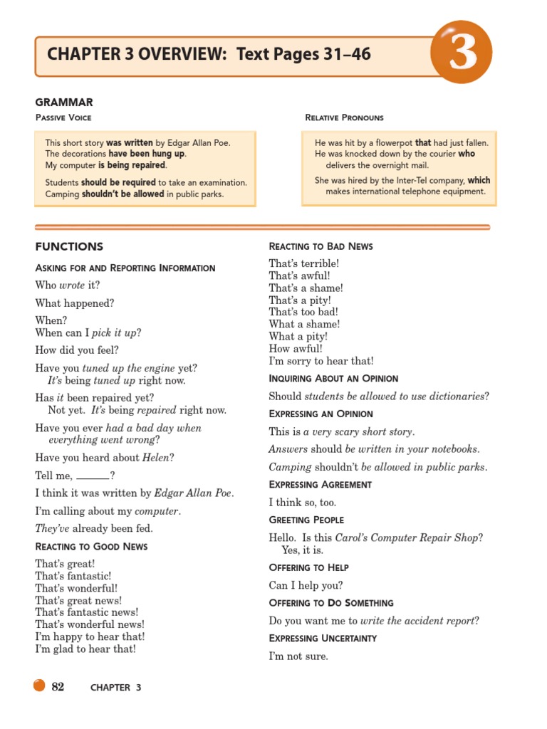 Chapter 3: Passive Voice & Vocabulary | PDF | Verb | English Language