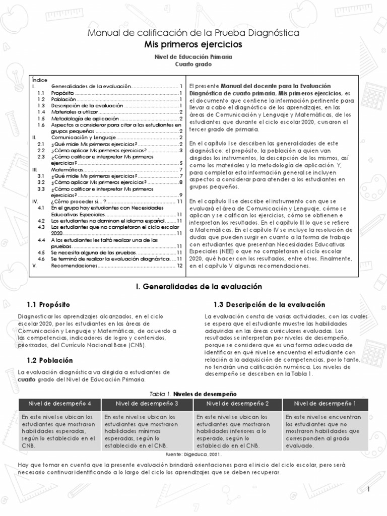 4prim Manual | PDF | División (Matemáticas) | Evaluación