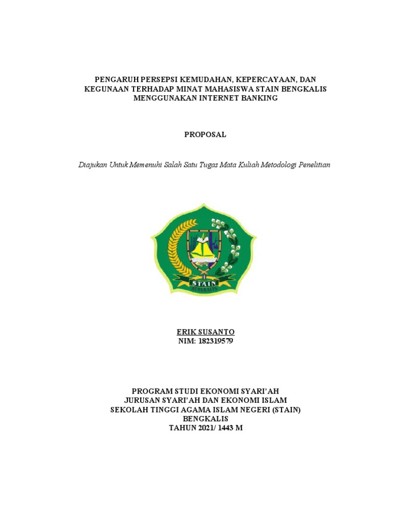 Proposal Erik Susanto Pbsy V B | PDF