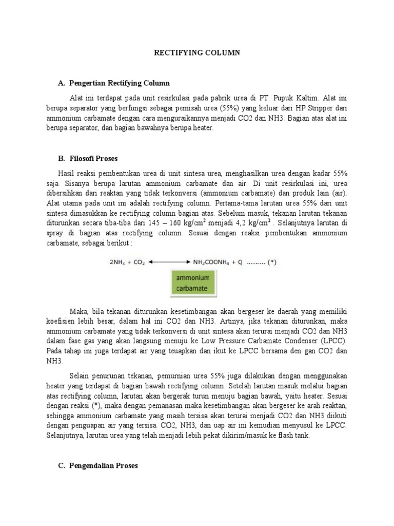 Alat Rectifying Column - Andini | PDF | Memasak, Makanan, & Anggur ...
